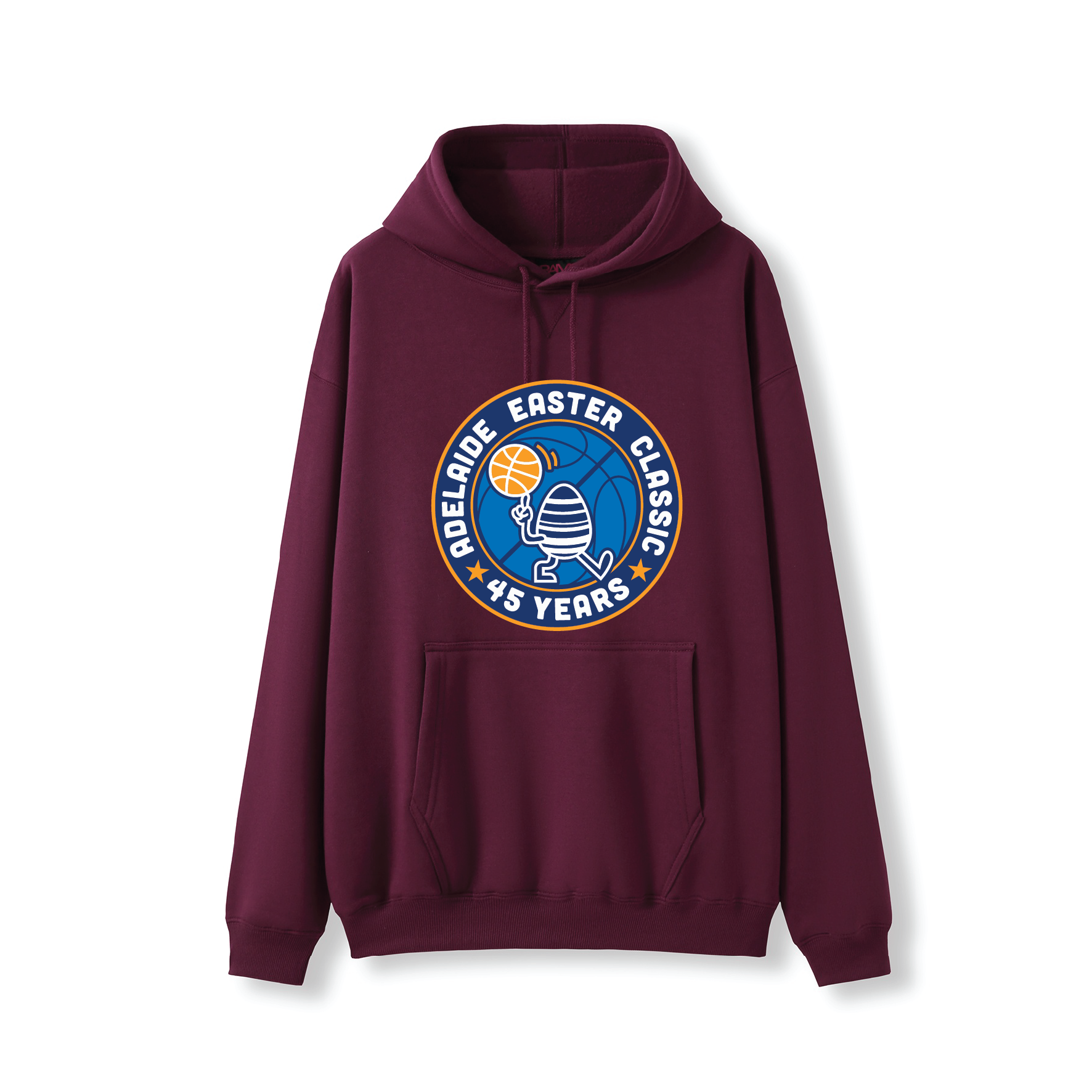 EASTER CLASSIC 2026 HOODIE MAROON WITH FRONT COLOUR EGG LOGO – Apelle