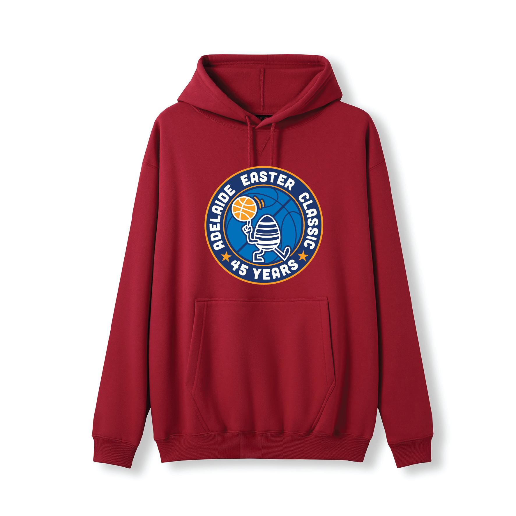 EASTER CLASSIC 2026 HOODIE RED WITH FRONT COLOUR EGG LOGO – Apelle